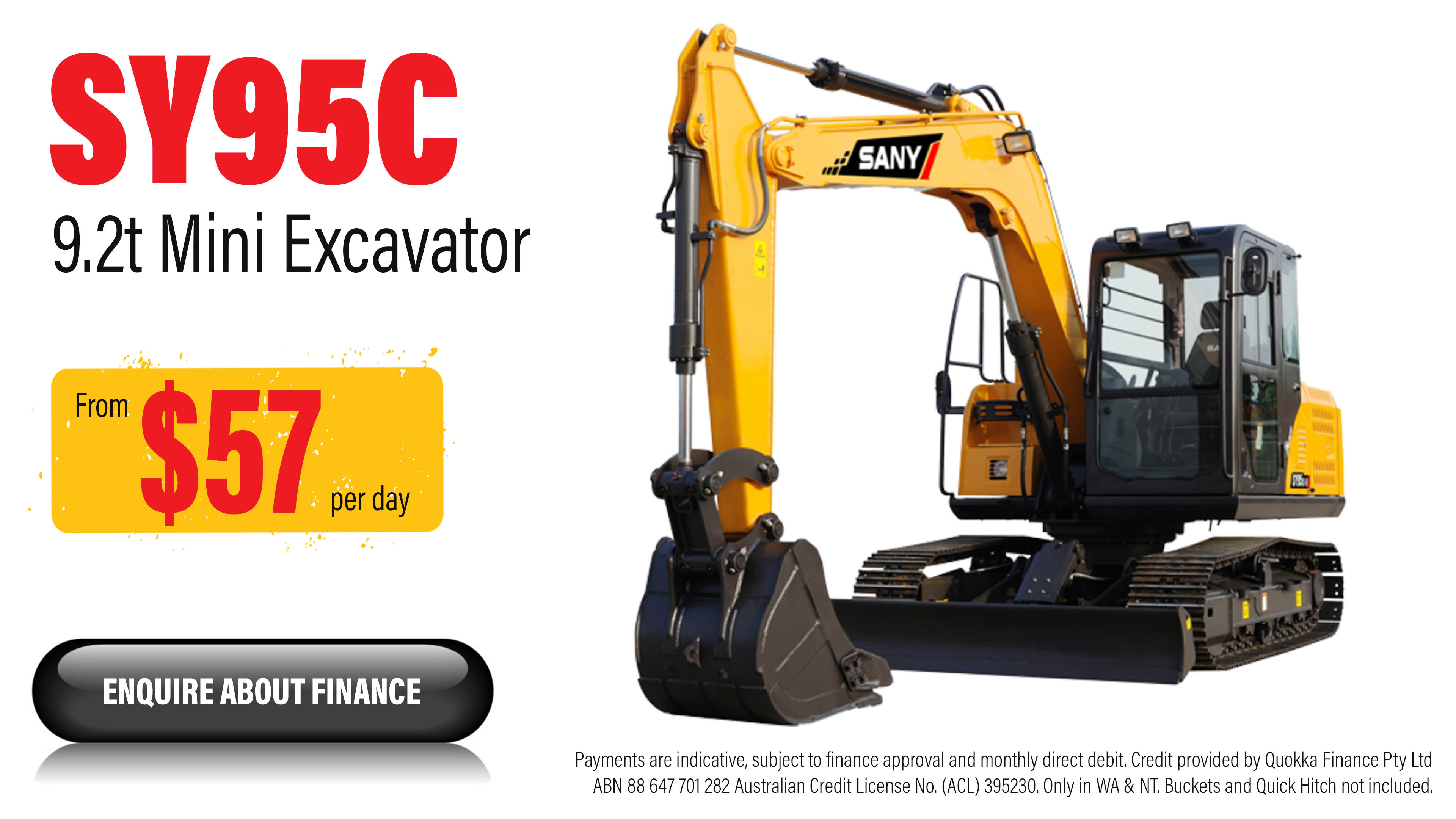 Brooks Equipment - Sany SY95C Excavator For Sale l NEW CONSTRUCTION ...